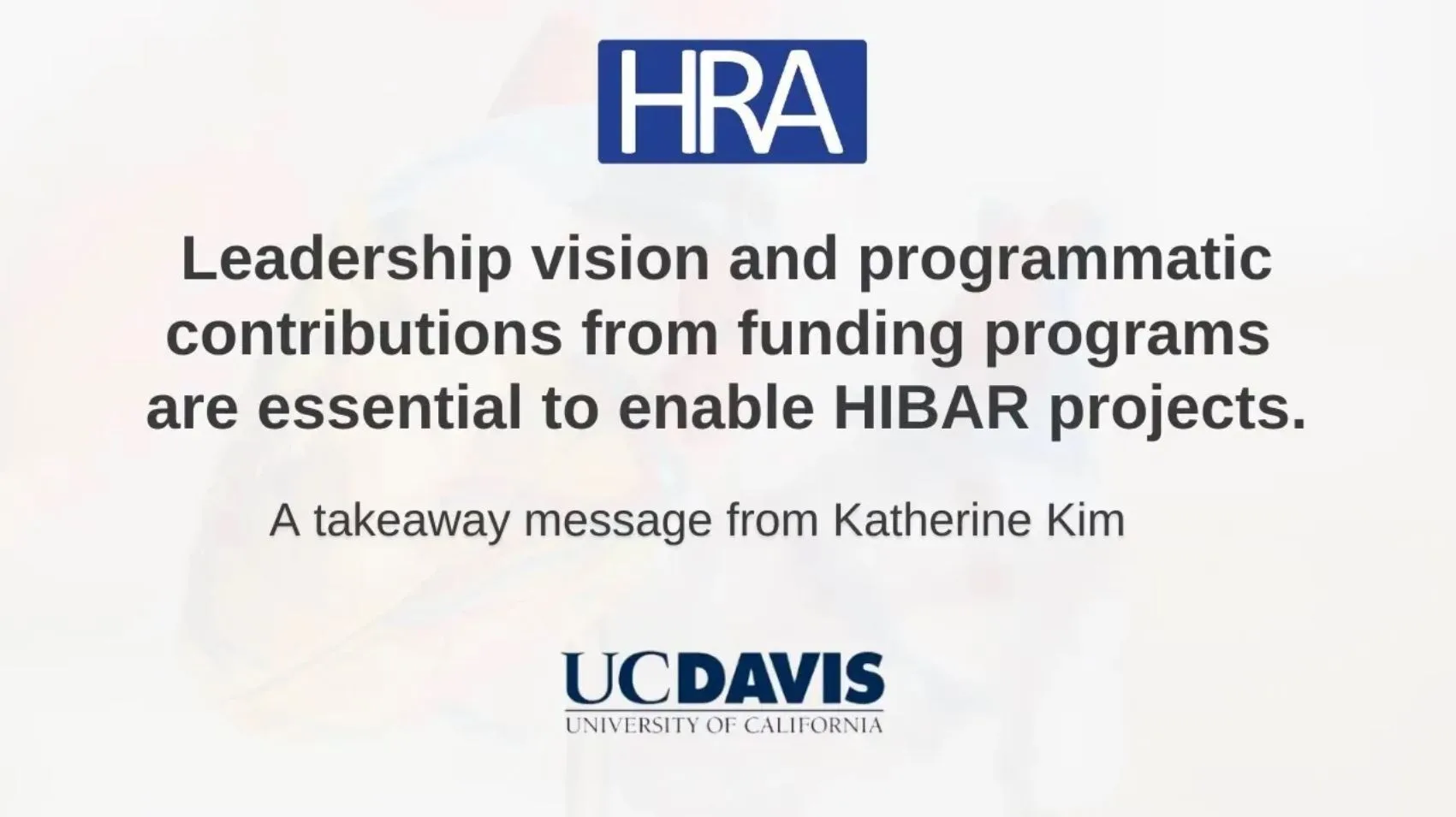 Leadership vision and programmatic contributions from funding programs ...