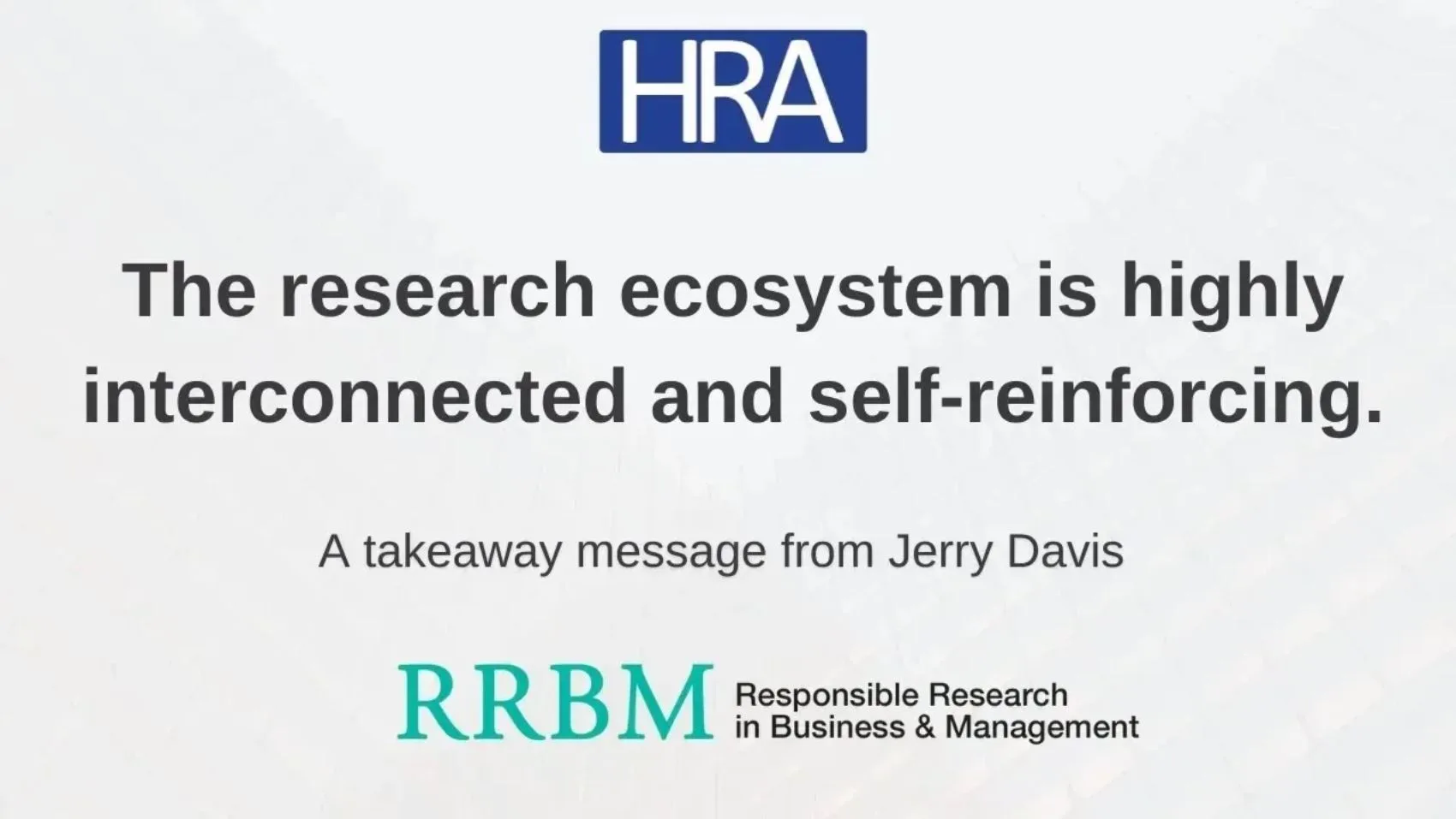 The research ecosystem is highly interconnected and self-reinforcing ...