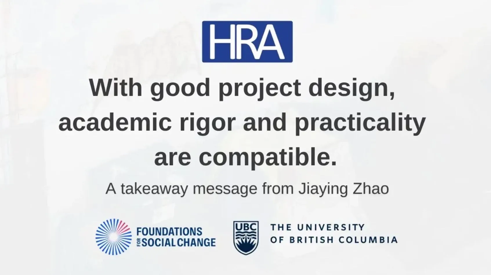 With good project design, academic rigor and practicality are ...